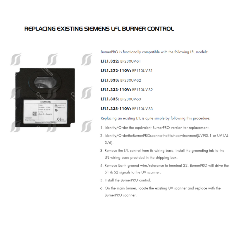Fireye BurnerPRO Intelligent Flame Safeguard Control Box - Direct Repl ...