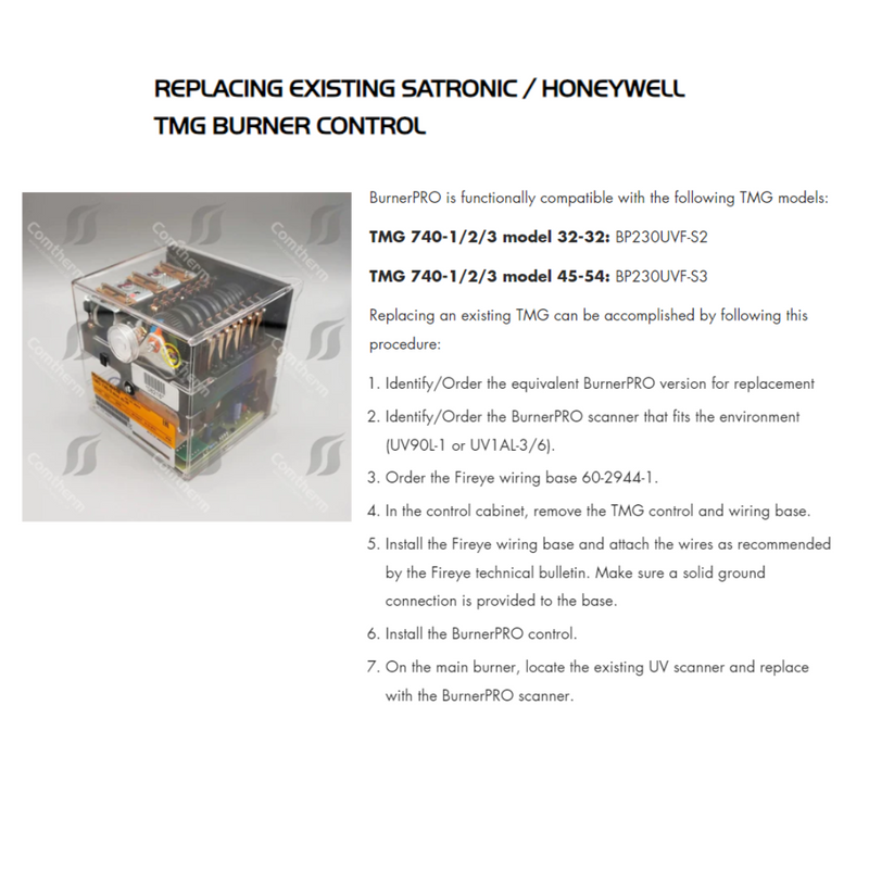 Fireye BurnerPRO Intelligent Flame Safeguard Control Box - Direct Repl ...